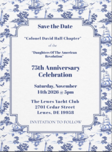 Activities/Events - David Hall Chapter DAR